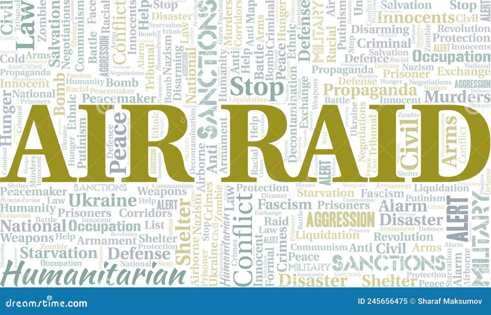 Air Raid Word Cloud. Vector Made with the Text only. Stock Vector ...