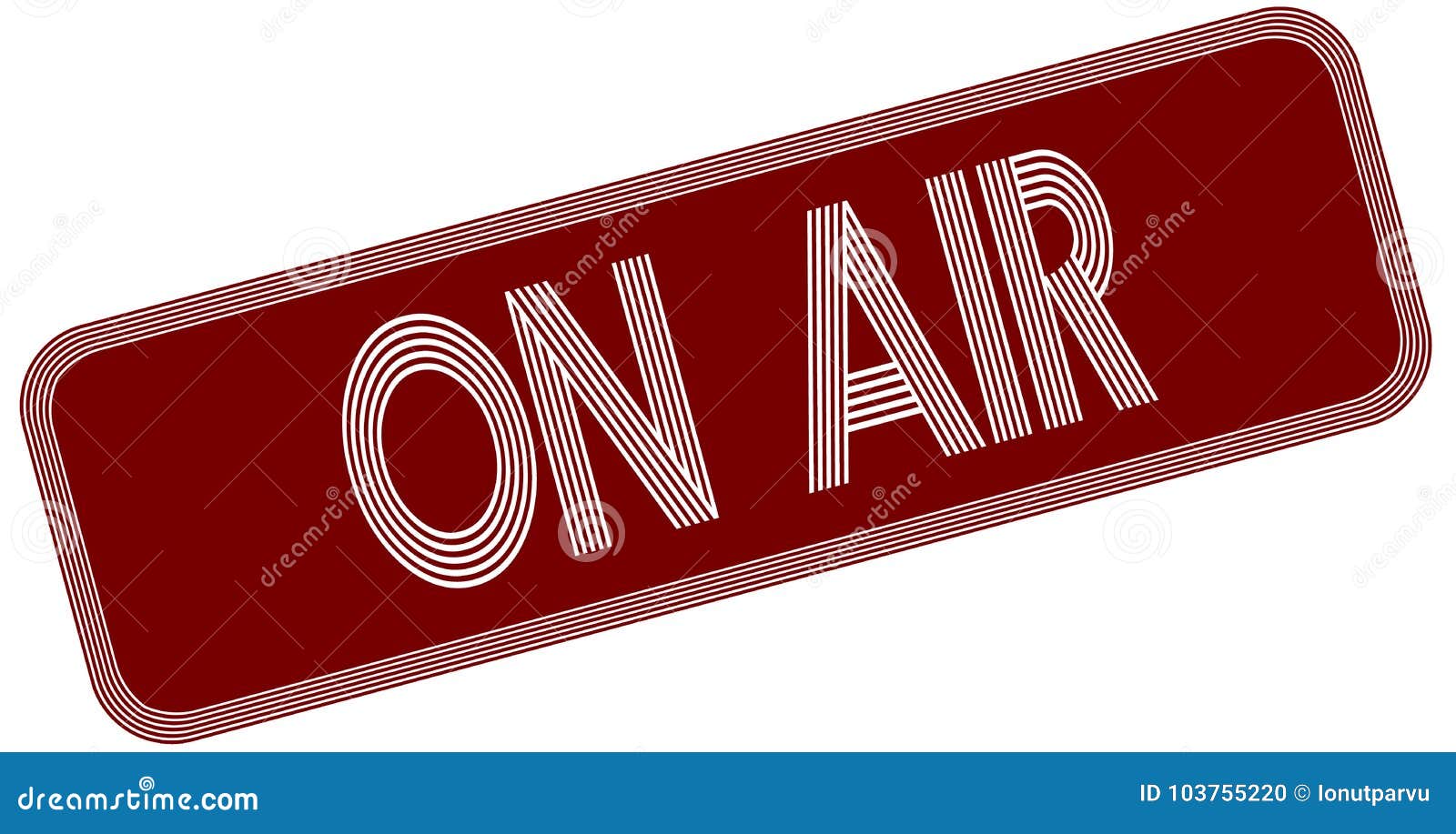 On AIR on red label. stock illustration. Illustration of text - 103755220