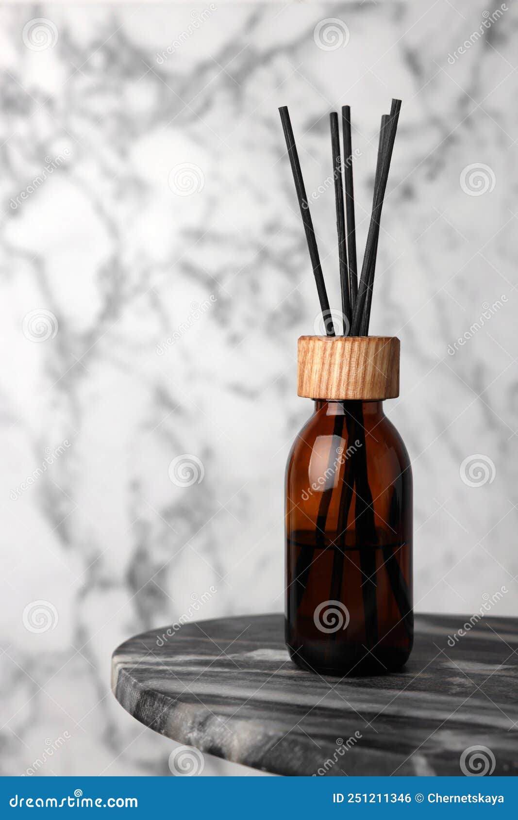 Air Reed Freshener on Marble Board, Space for Text Stock Photo - Image ...