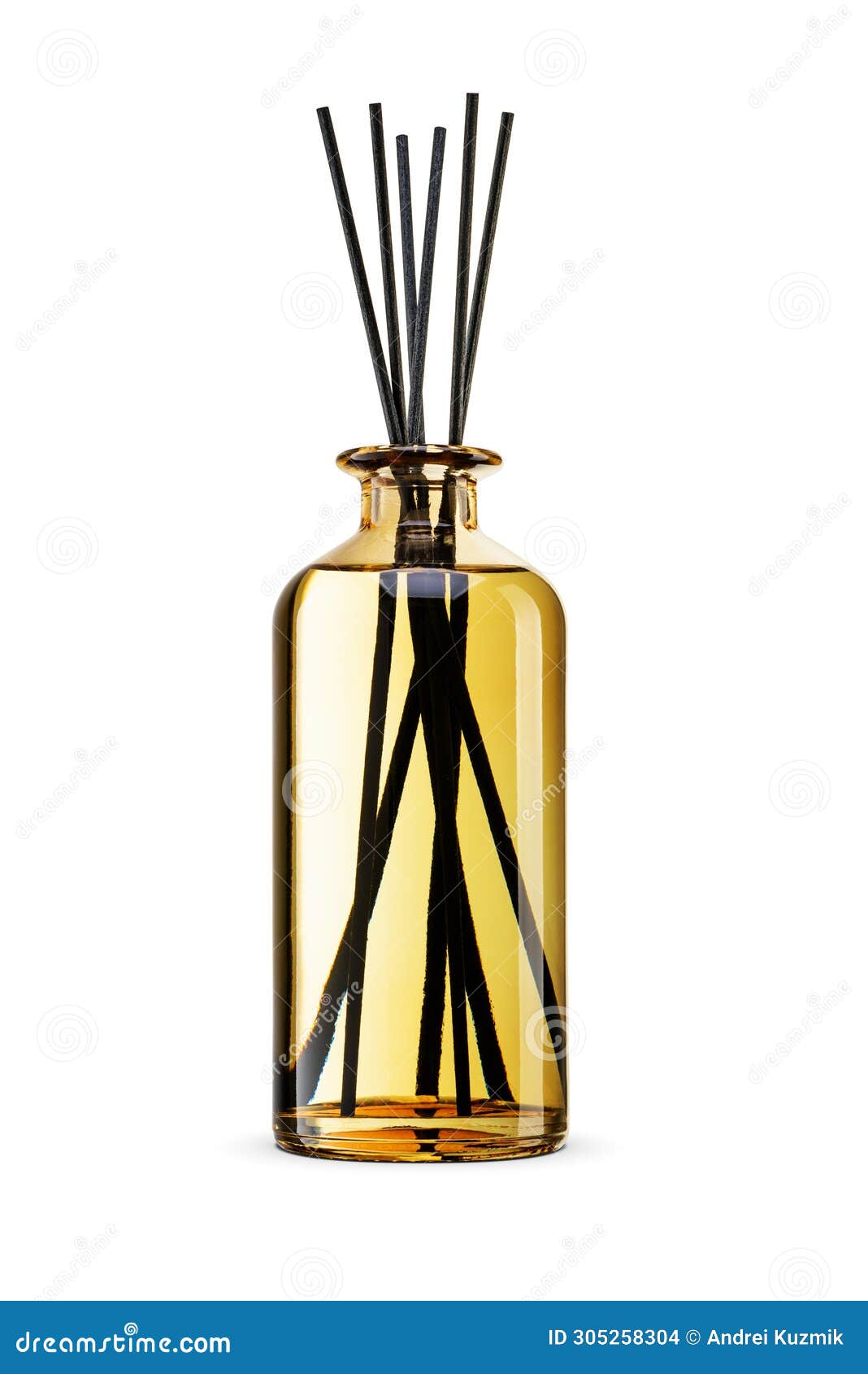 Air Refresher Bottle With Black Sticks Isolated On White. Aroma Diffuser For Home Stock Photo ...