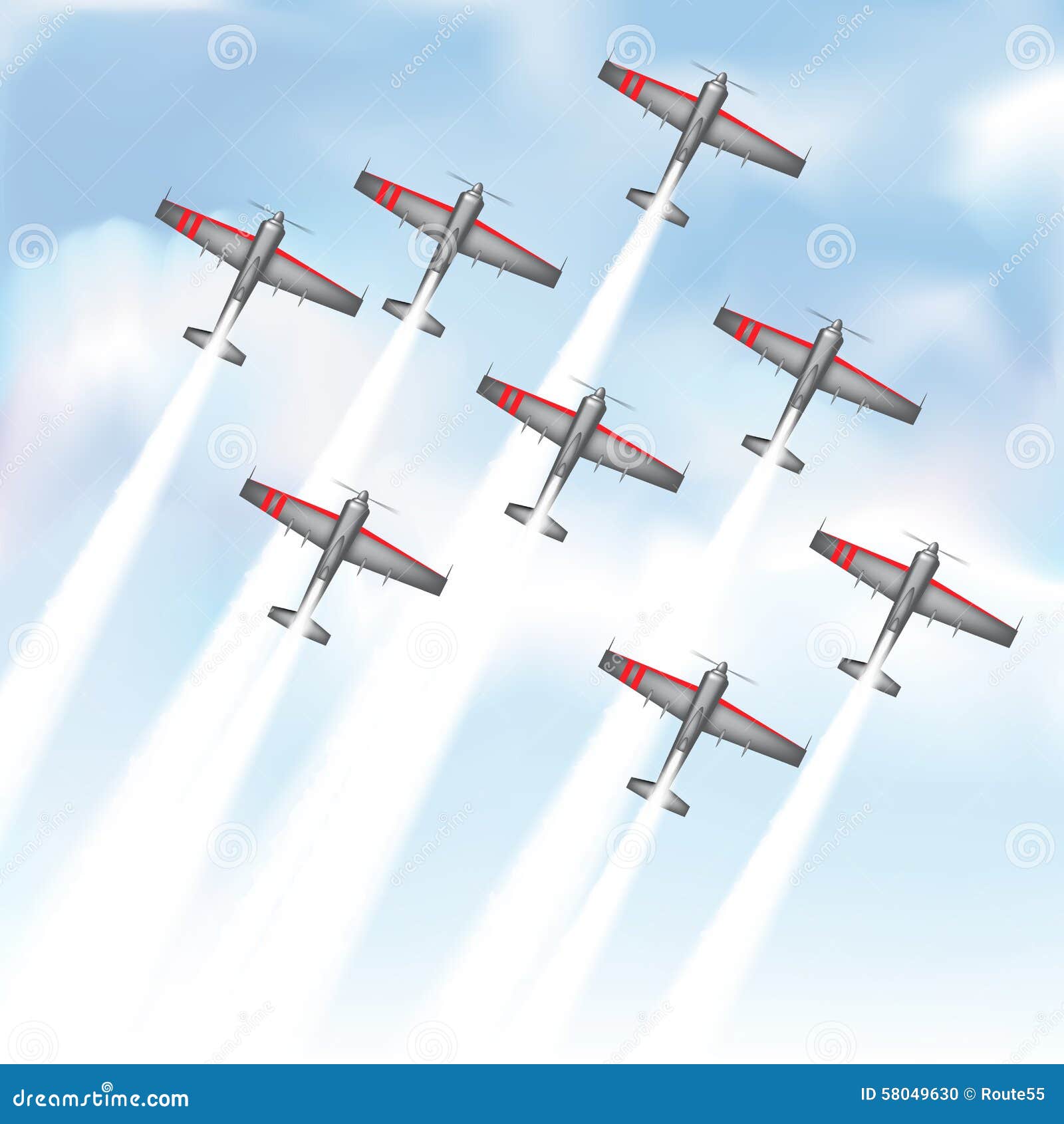 Air show stock vector. Illustration of activity, stripes - 58049630