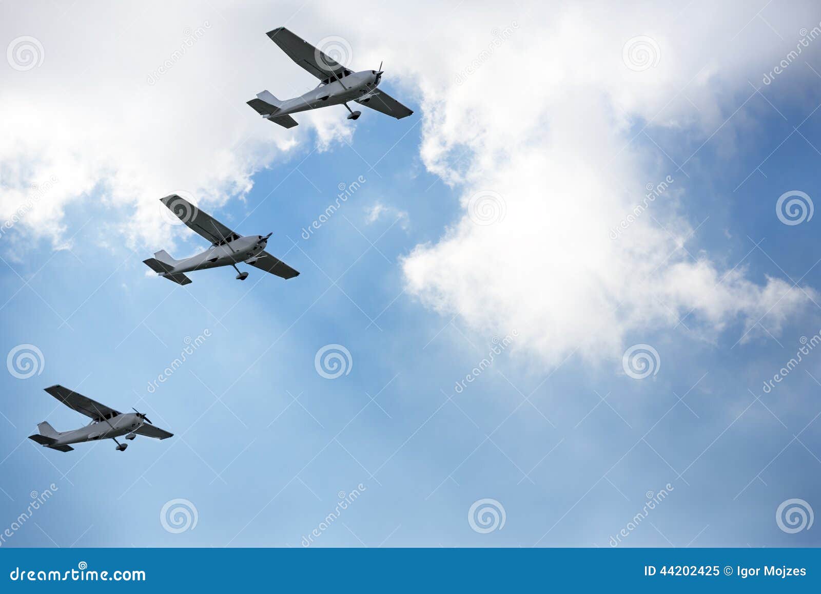 Air Show, Three Airplane Flying Together Stock Image - Image of ...