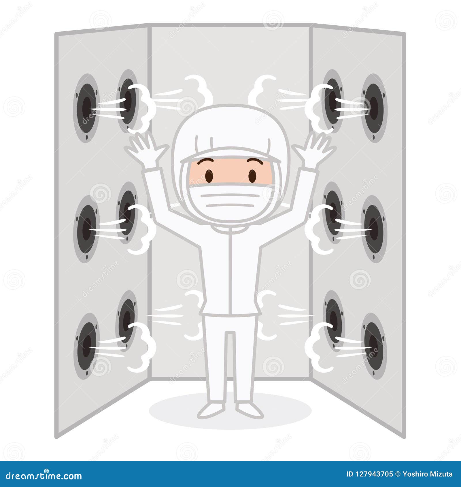 Air shower room stock vector. Illustration of clean - 127943705
