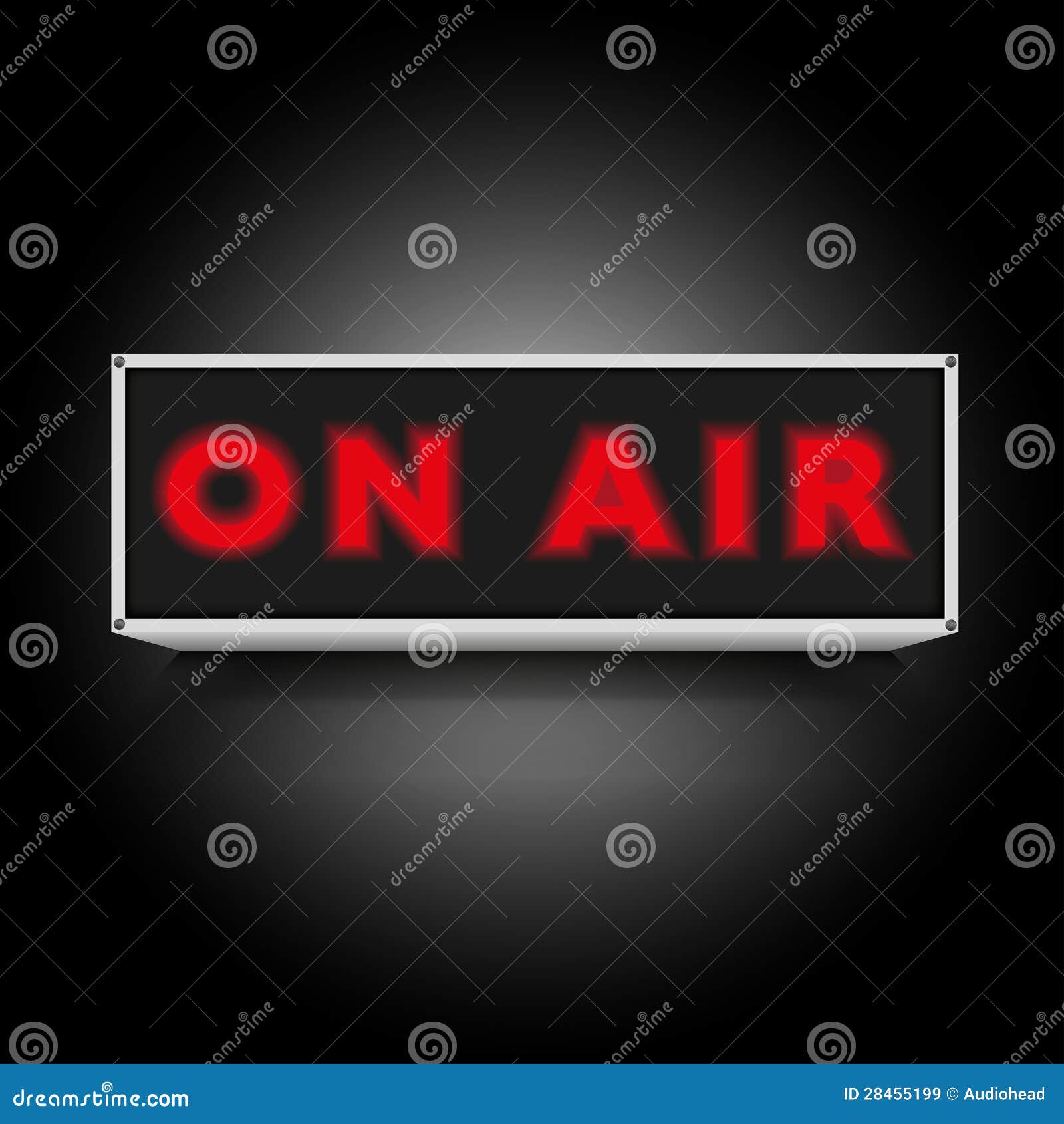 On Air Sign stock vector. Illustration of sign, record - 28455199
