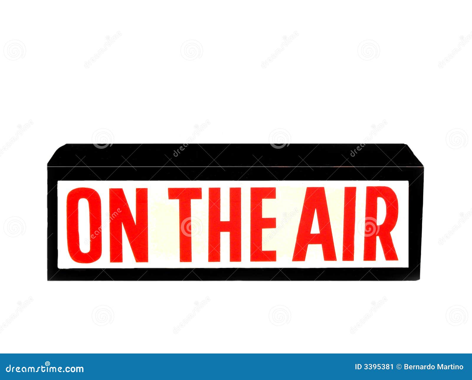 On Air Sign stock image. Image of radio, white, sign, warning - 3395381