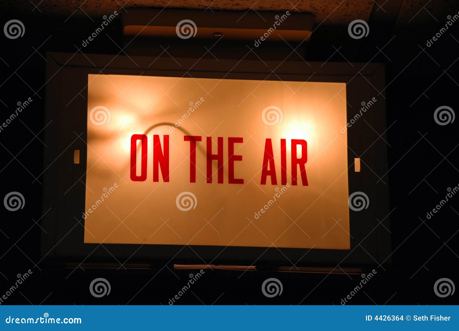 On the Air Sign stock photo. Image of sign, yellow, studio - 4426364