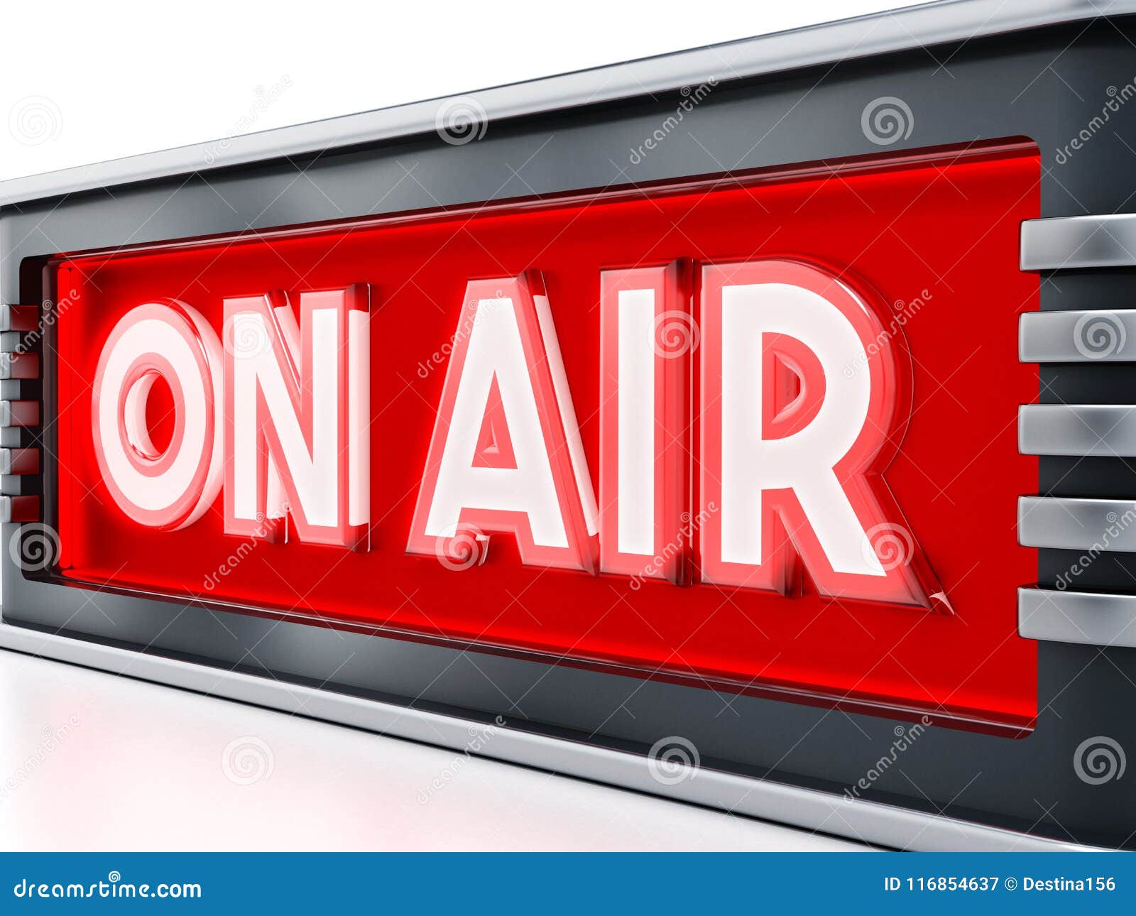 On Air Sign Isolated on White Background. 3D Illustration Stock ...