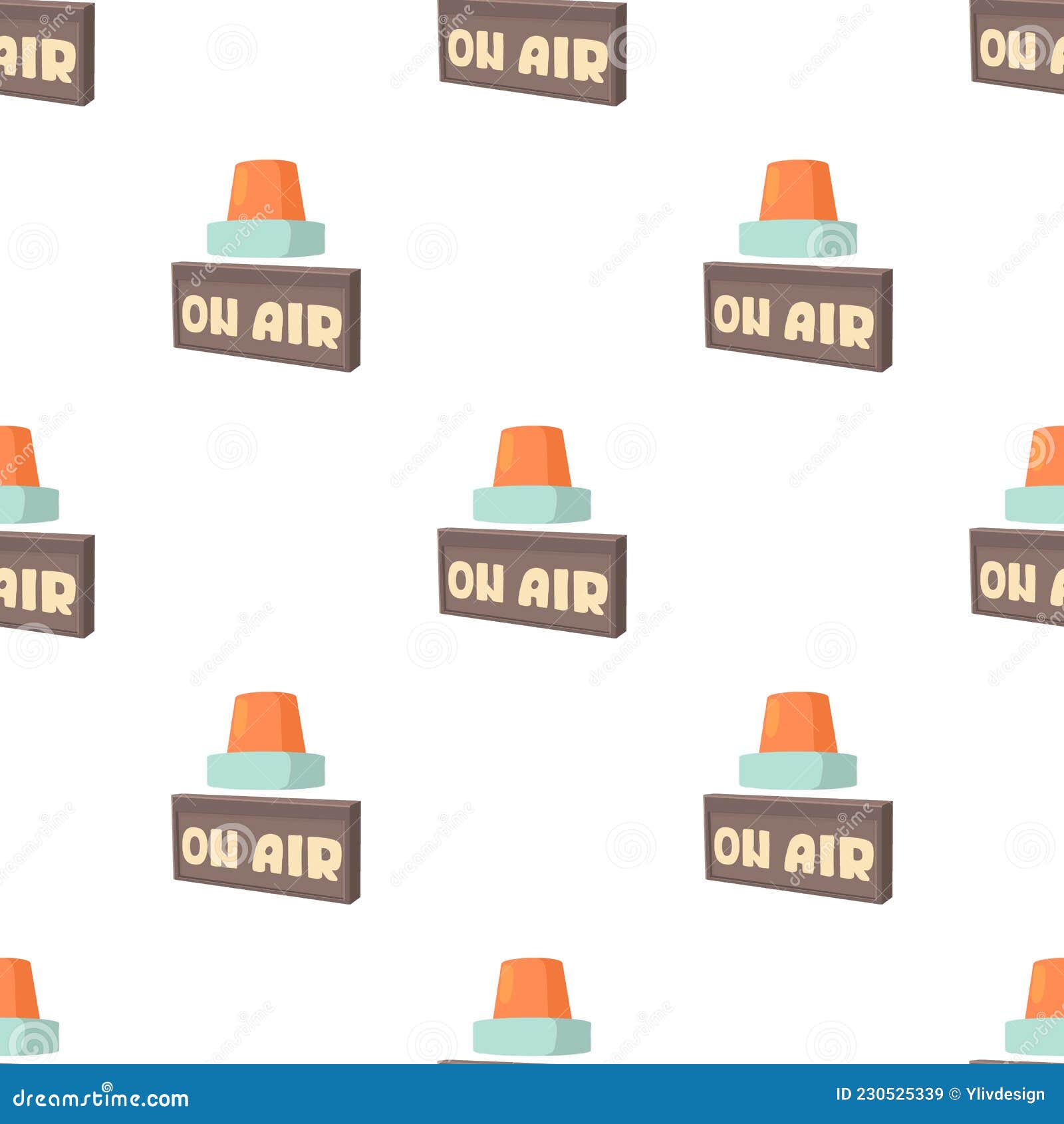 On Air Sign Pattern Seamless Vector Stock Vector - Illustration of ...