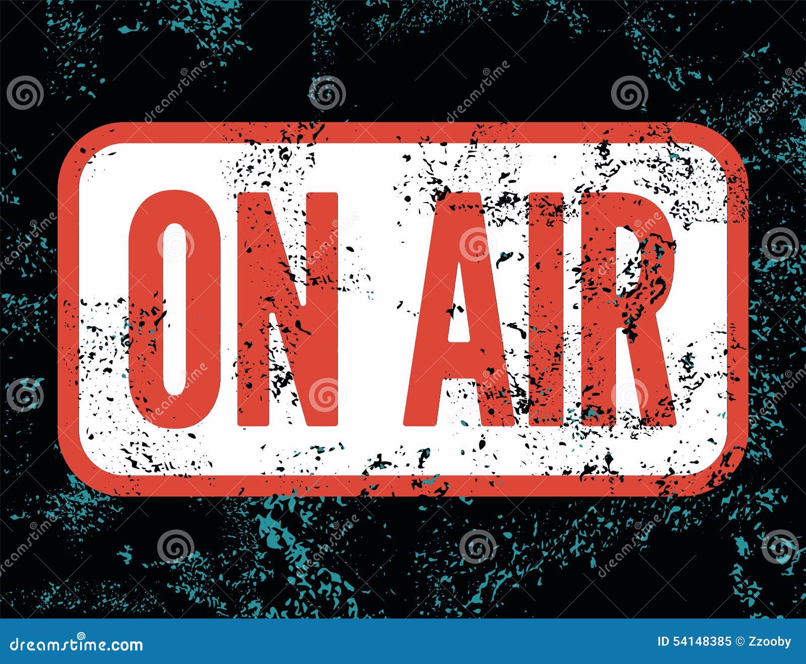 On Air Sign. Typographic Retro Grunge Poster. Vector Illustration ...