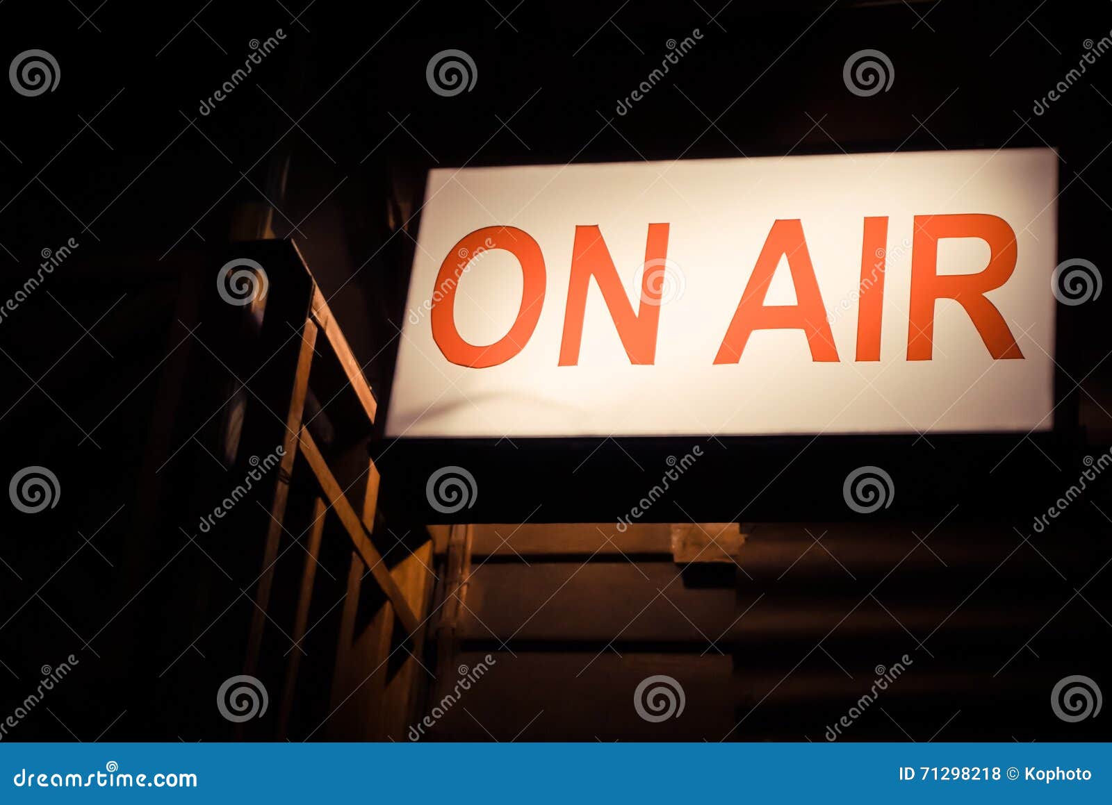 On air signboard stock photo. Image of wall, production - 71298218