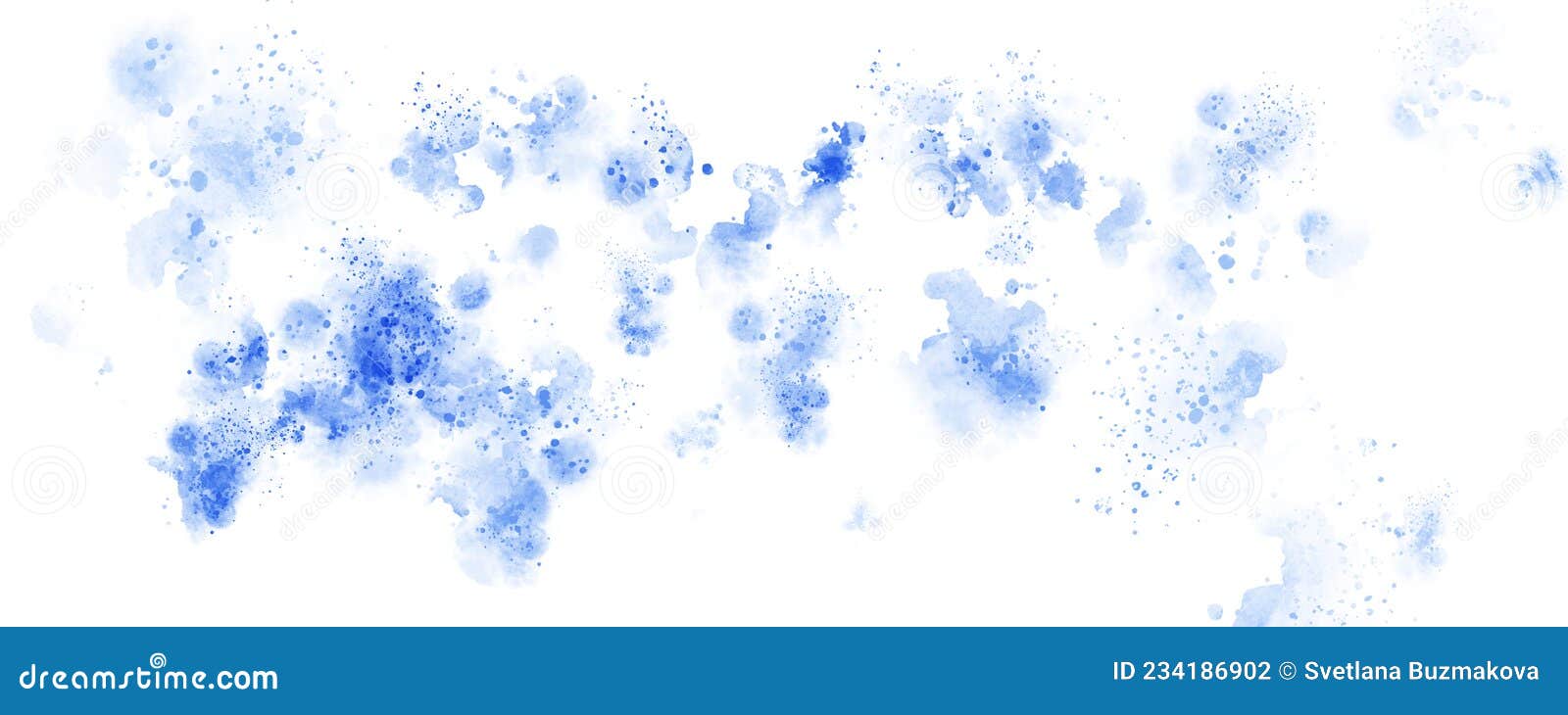 Air Small Blue Spots and Splashes on a White Background. Stock ...