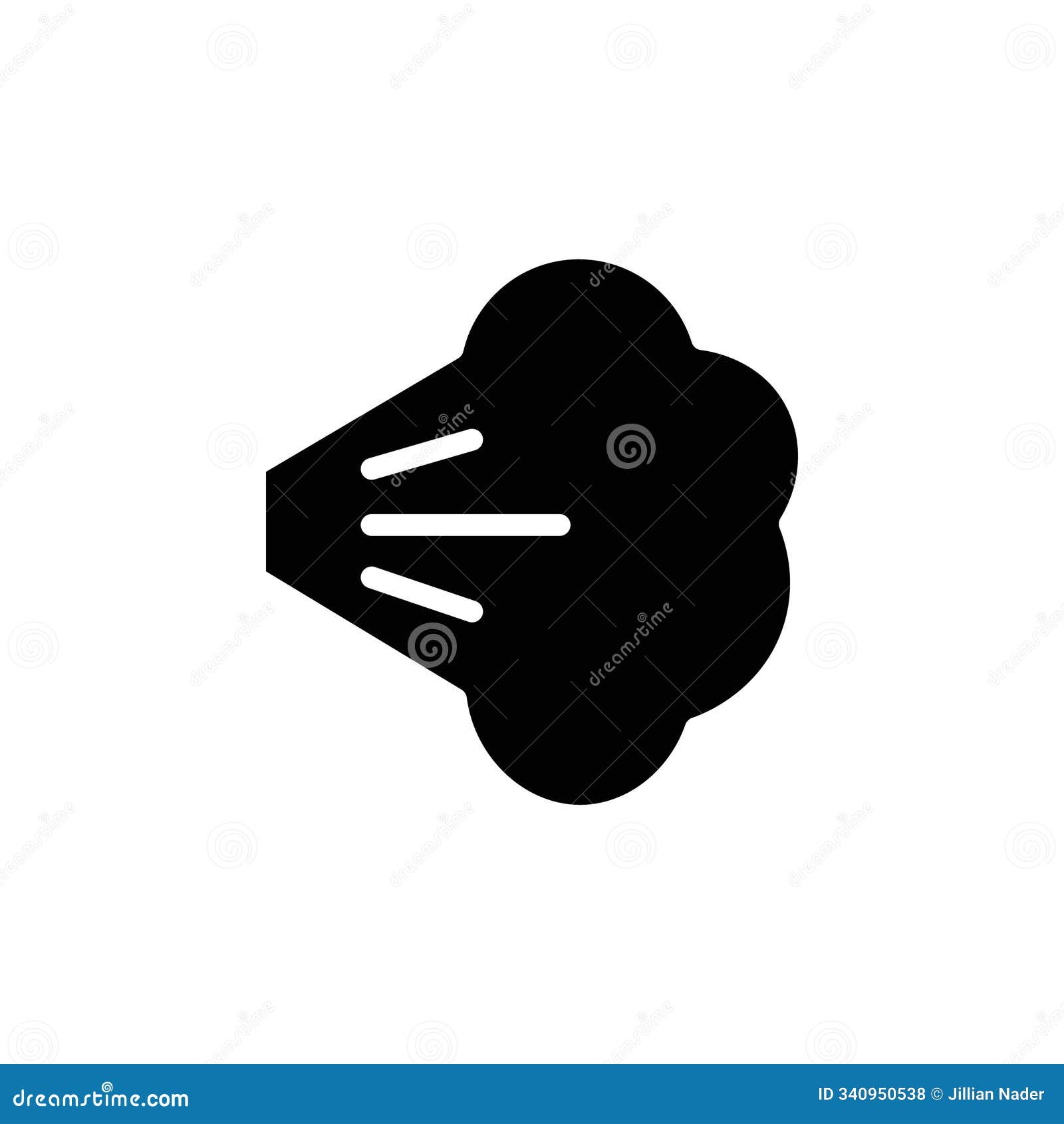 Spray Cloud Icon Set Isolated On White Background. Air Spraer Nozzle ...