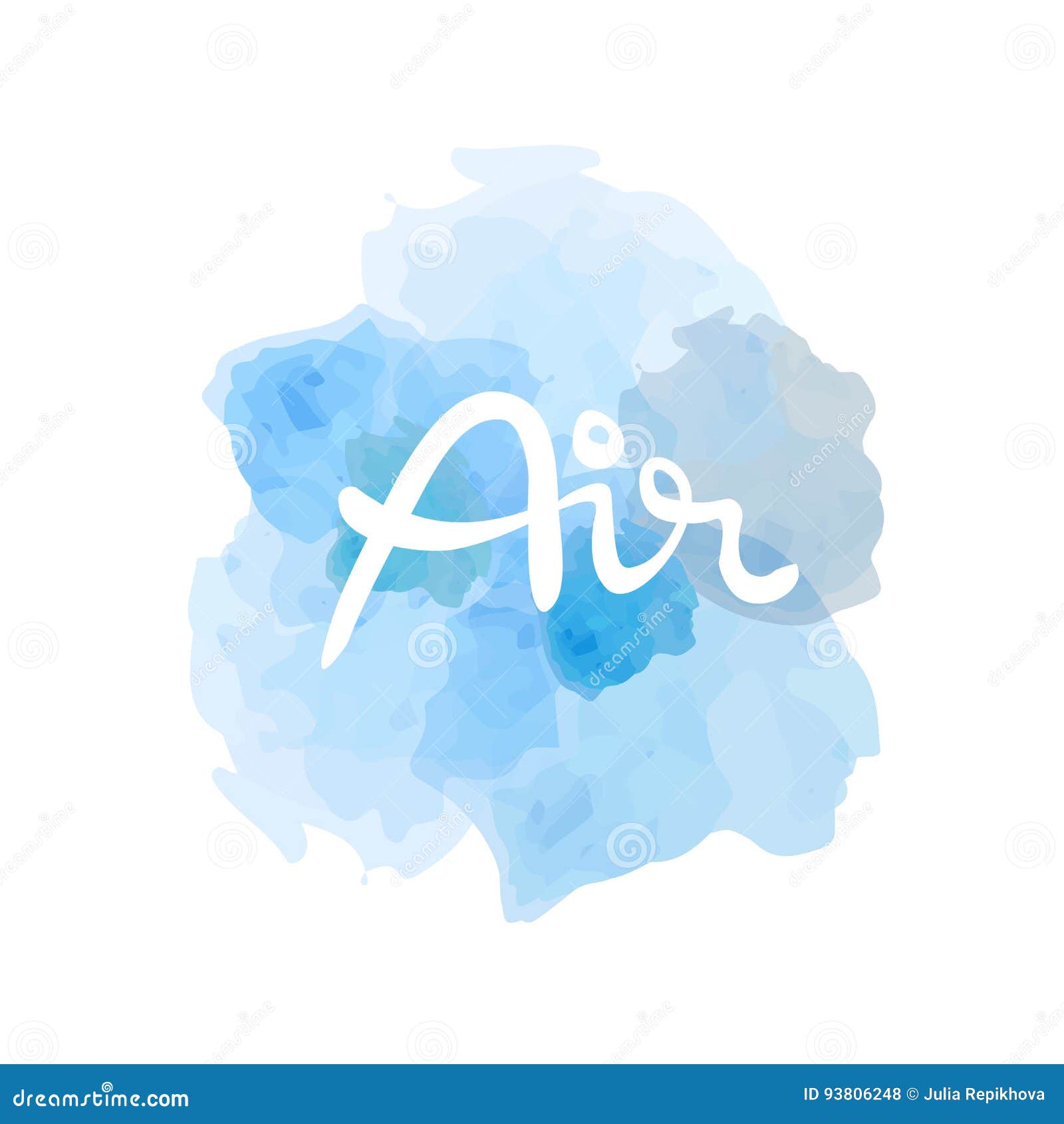 Air Symbol of the Four Elements Stock Vector - Illustration of white ...