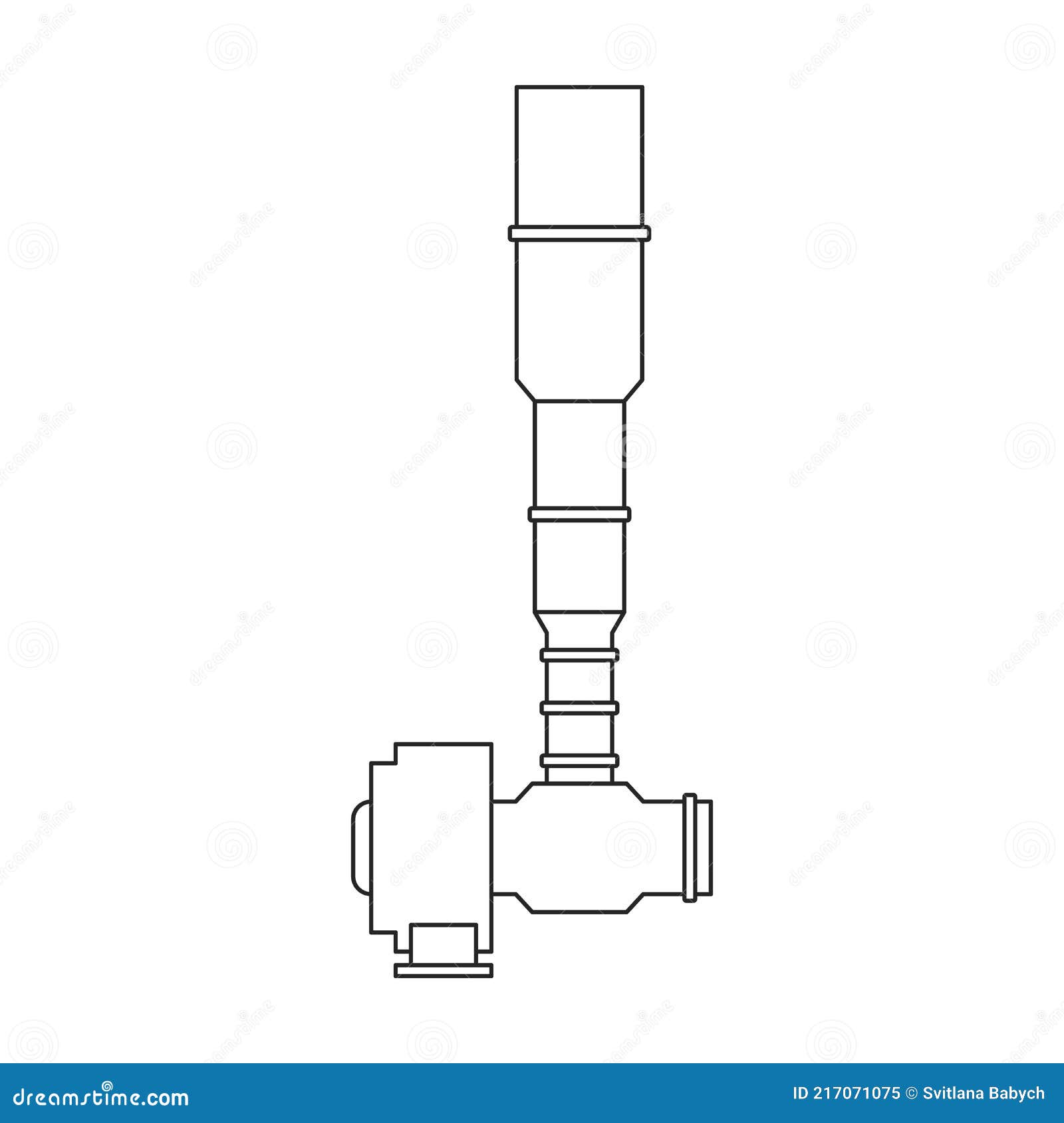 Air System Vector Outline Icon. Vector Illustration System Ventilation ...