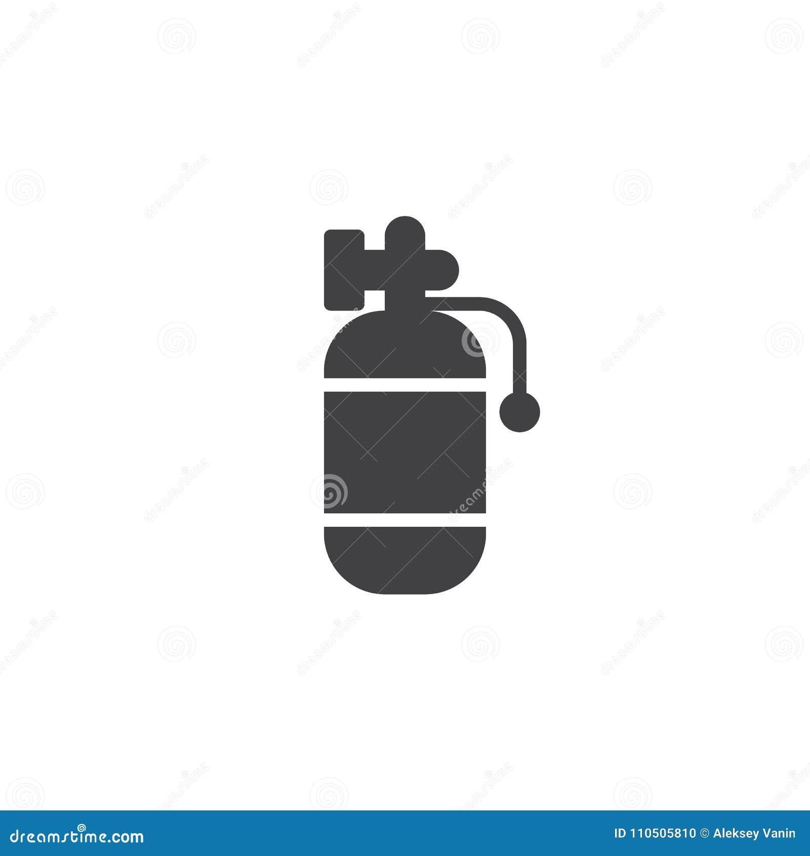 Air tank vector icon stock vector. Illustration of solid - 110505810