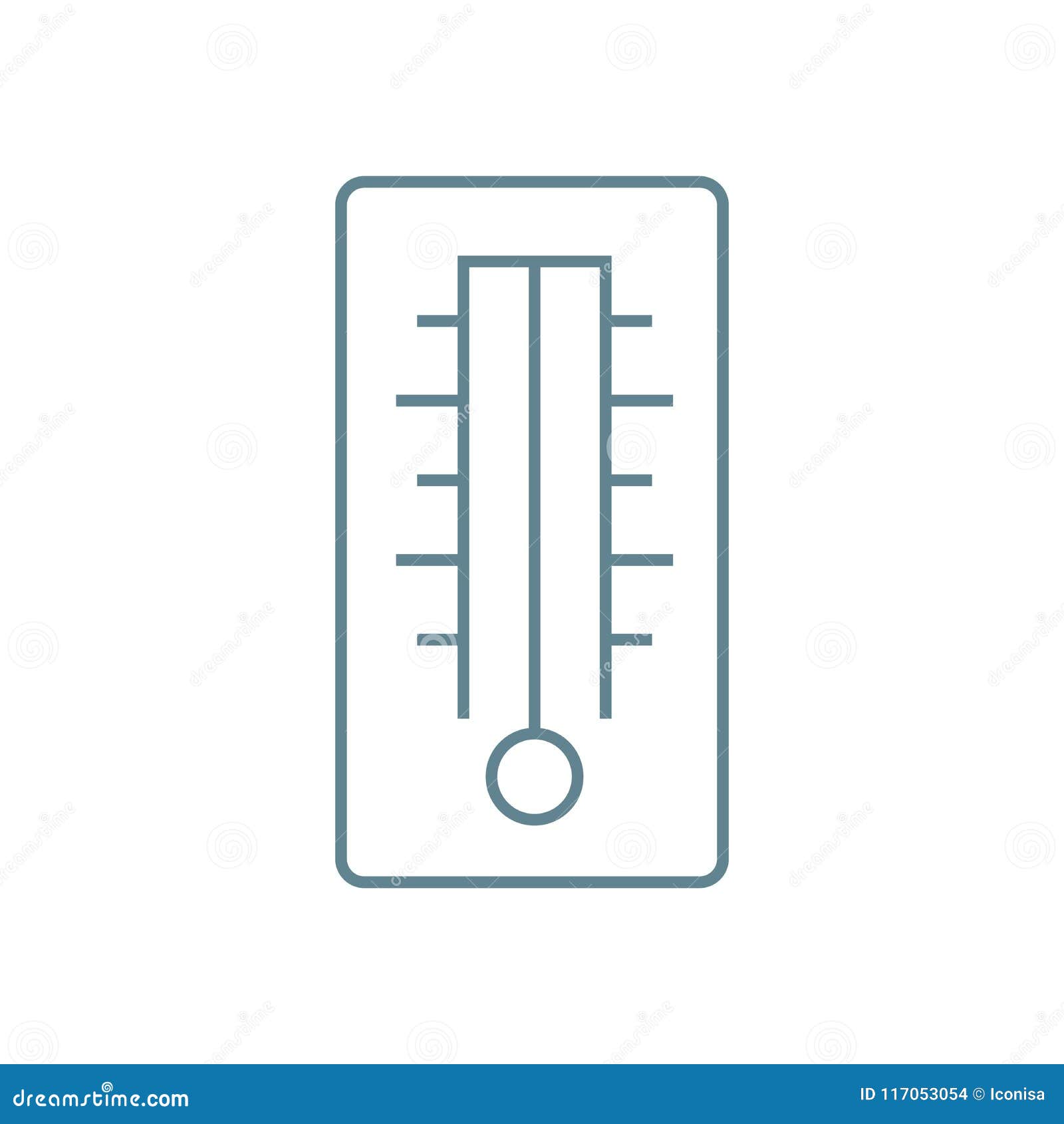 Air Temperature Indicator Linear Icon Concept. Air Temperature ...