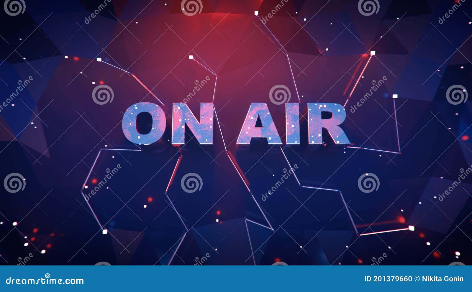 On AIR Text on Low Poly Surface 3D Render Stock Illustration ...