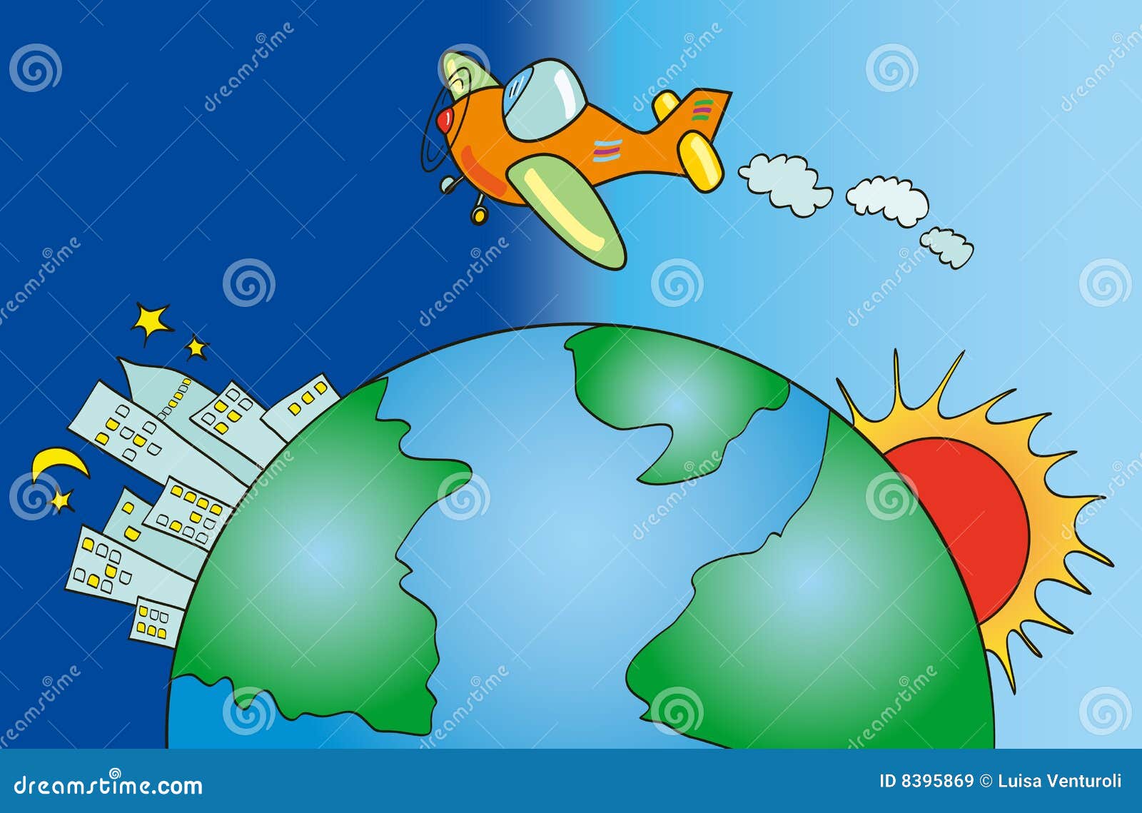 Air throughout the world stock vector. Illustration of cartoon - 8395869