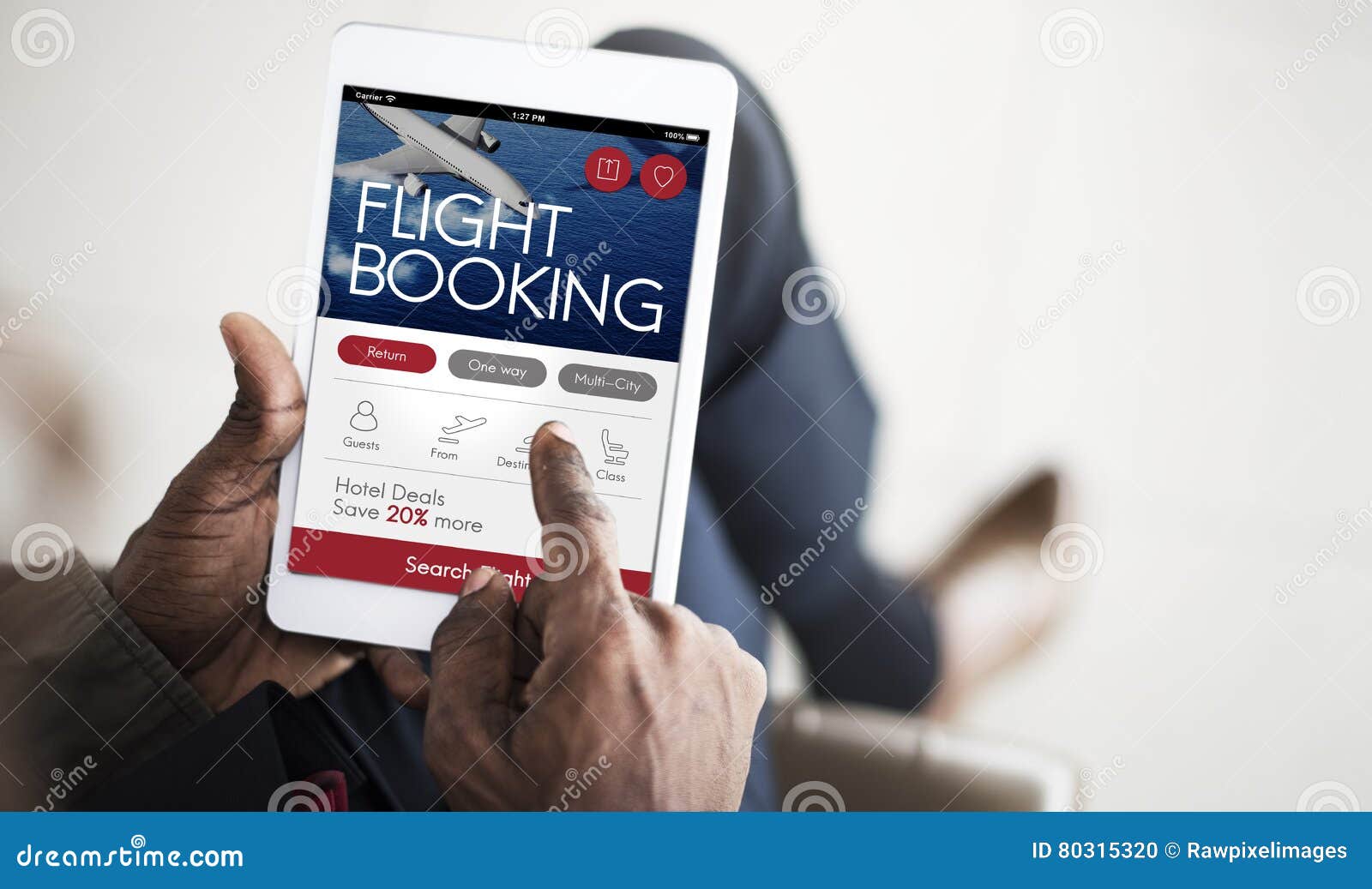 Air Ticket Flight Booking Concept Stock Photo - Image of internet, lypt ...
