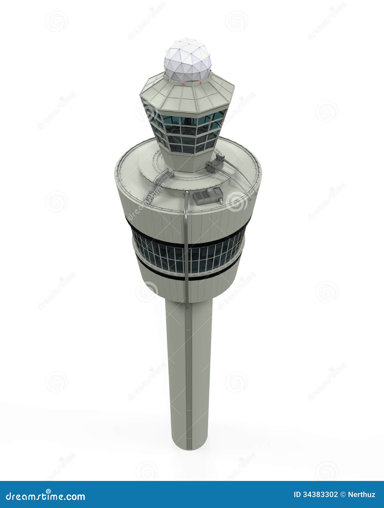 Air Tower Control Isolated stock illustration. Illustration of ...