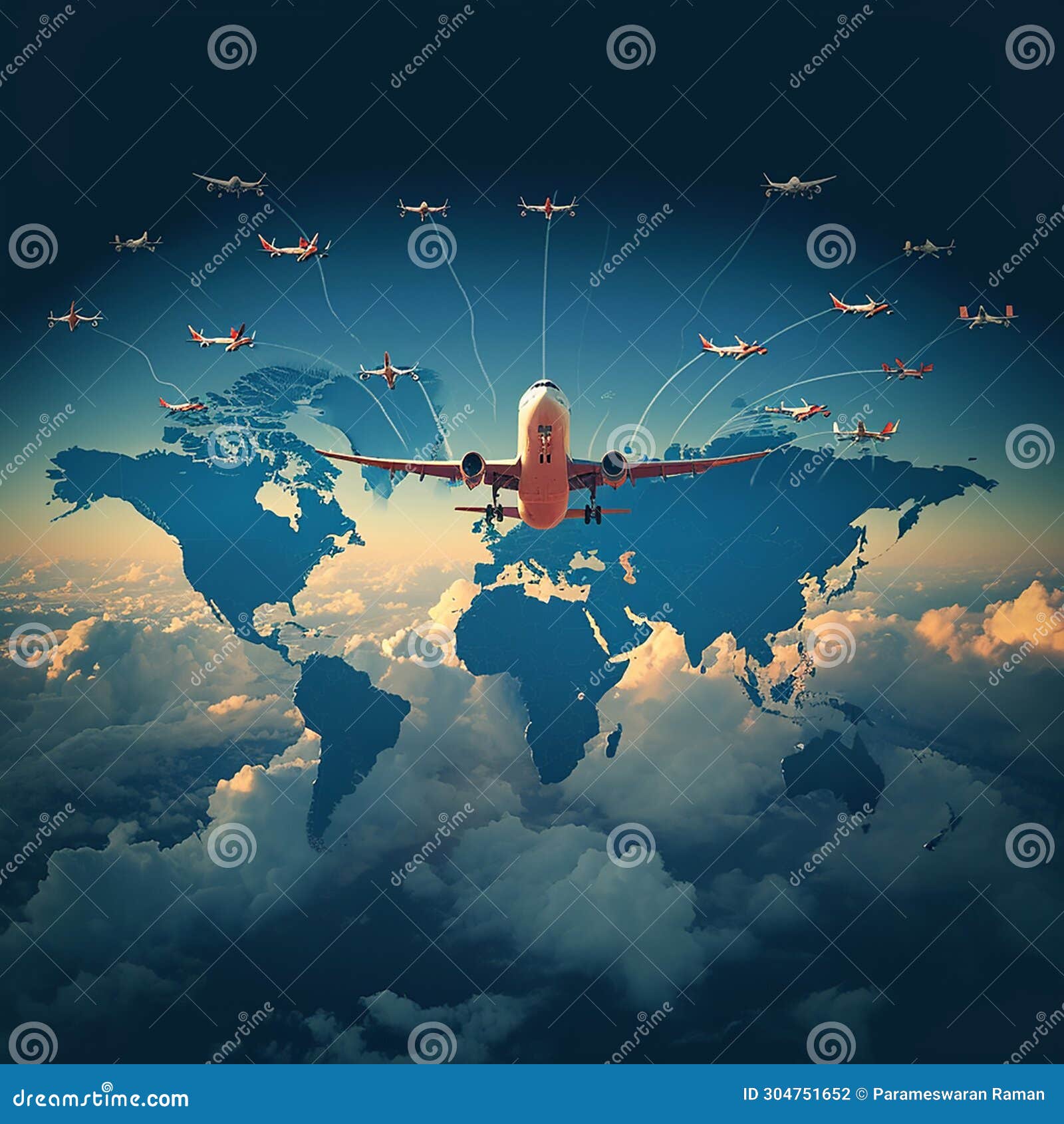 Air traffic stock illustration. Illustration of conceptual - 304751652