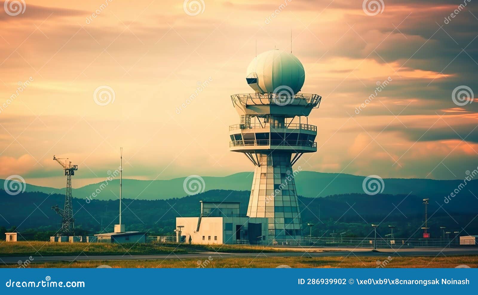 Air Traffic Control Radar. Generative AI Stock Illustration ...