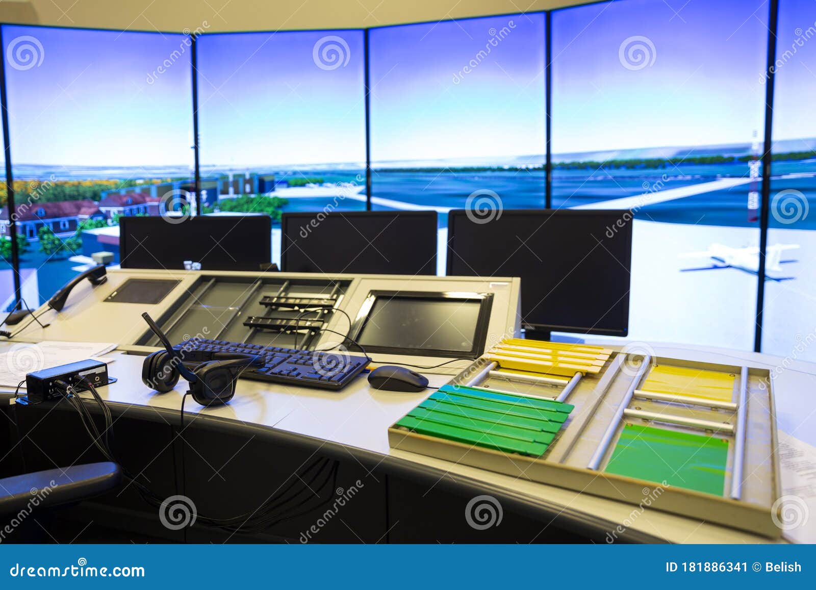 Air Traffic Control Simulator Stock Image - Image of navigation ...