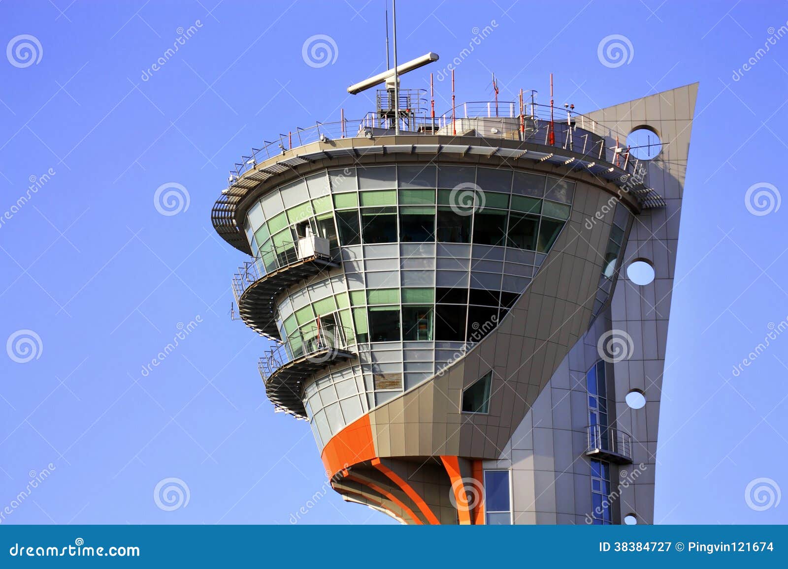Air Traffic Control Tower of the Airport Stock Image - Image of plane ...