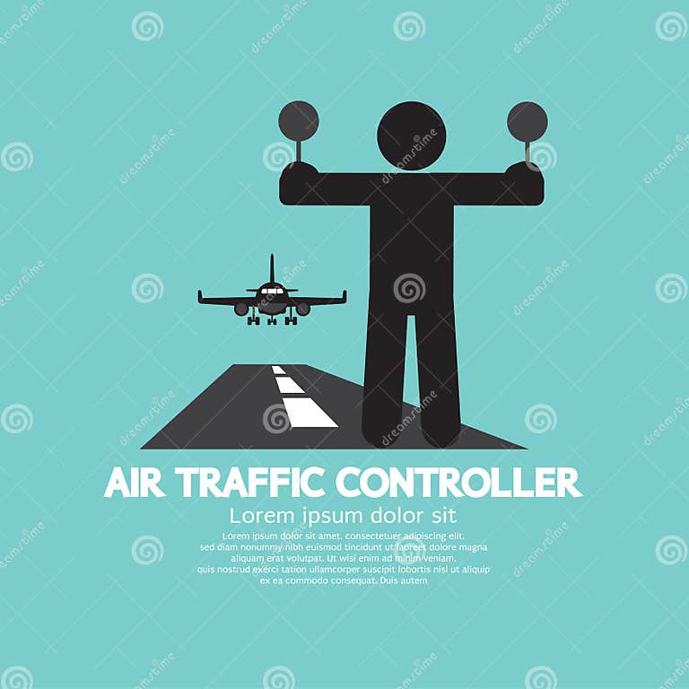 Air Traffic Controller Graphic Symbol Stock Vector - Illustration of ...