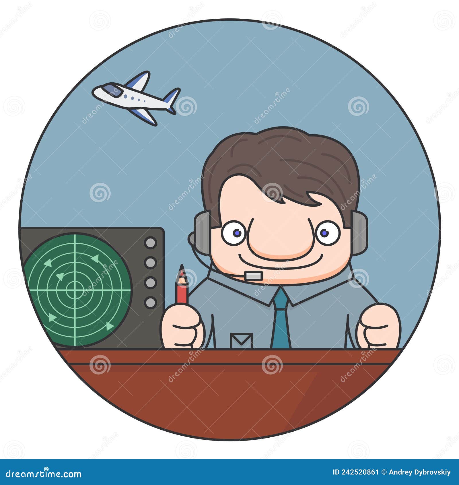 Air Traffic Controller Monitoring Multiple Flights And Ensuring Safe ...