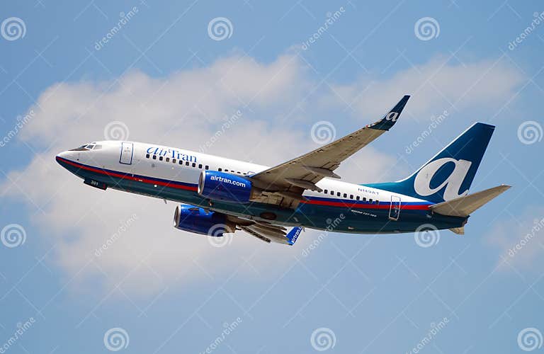 Air Tran passenger jet editorial photography. Image of midair - 20619637