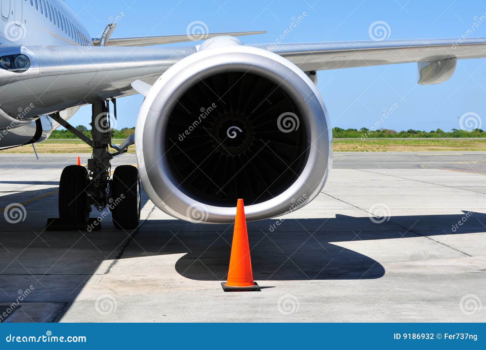 Air Transportation: Jet Engine Detail Stock Photo - Image of cone ...