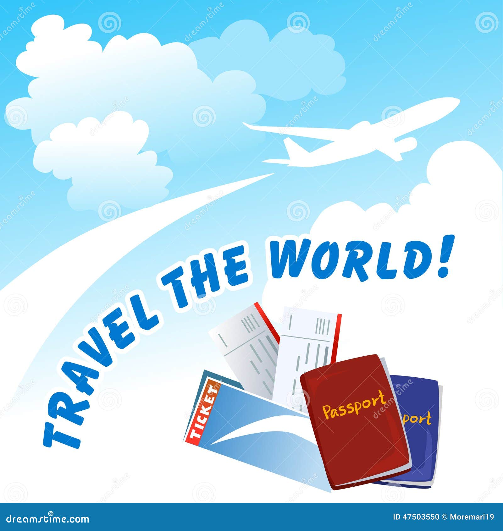 Air Travel card stock vector. Illustration of holiday - 47503550