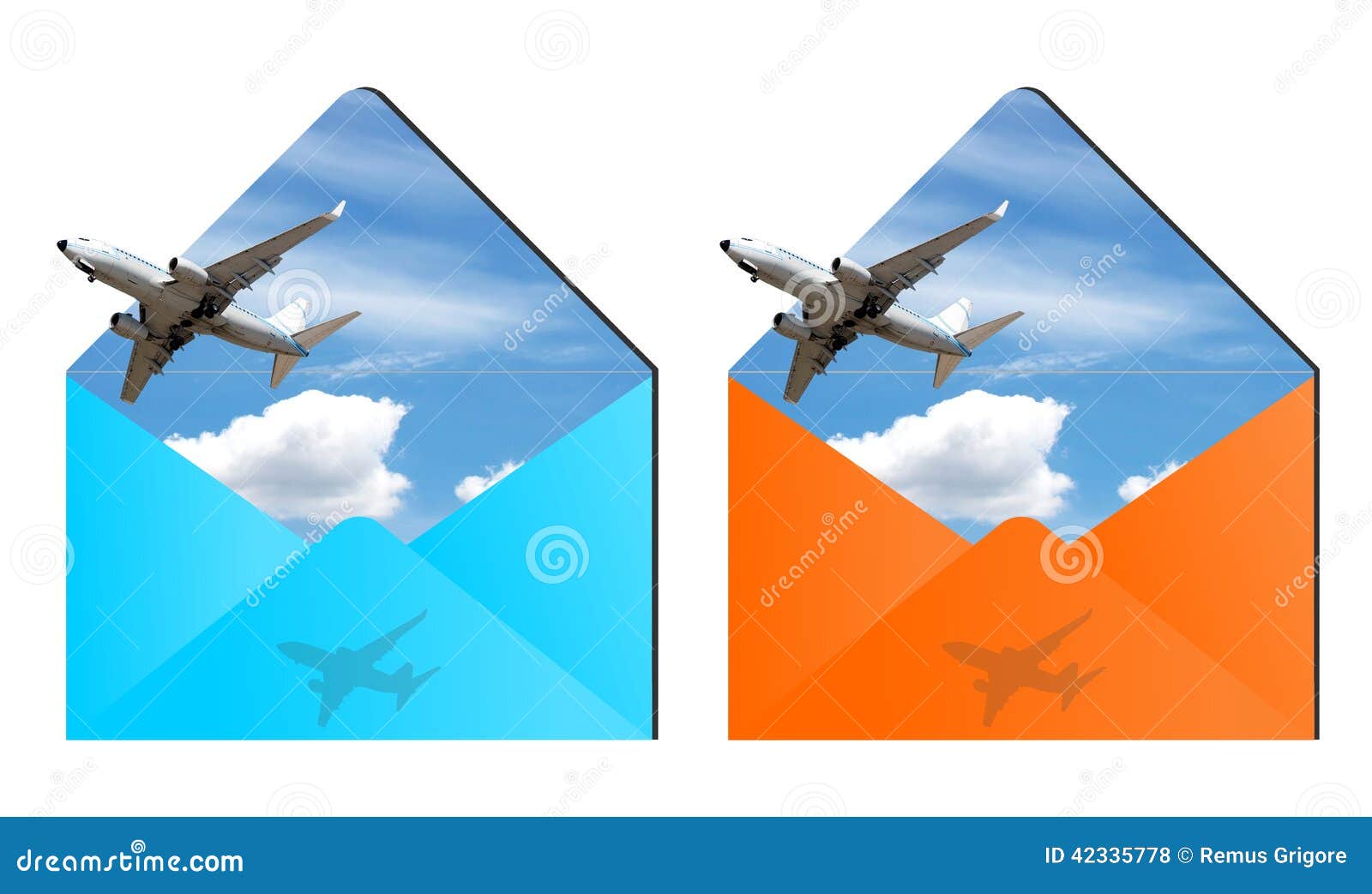 Air travel envelopes stock illustration. Illustration of news - 42335778