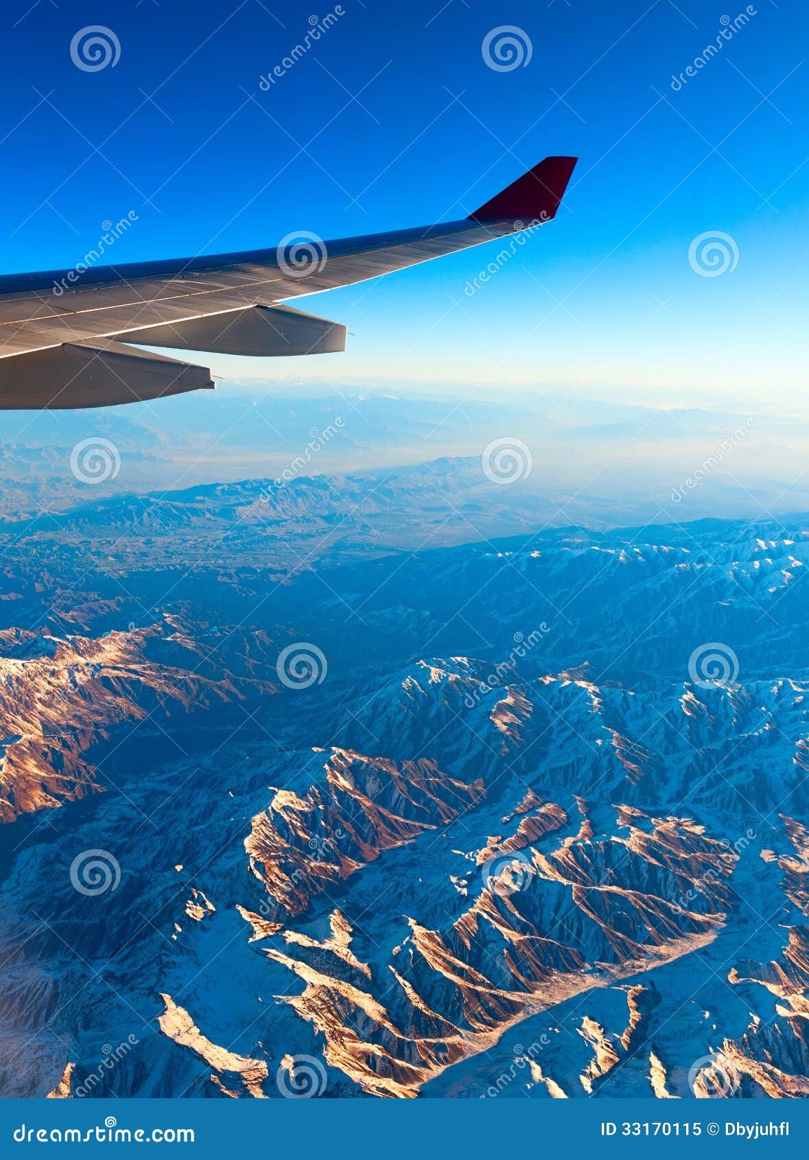 Air Travel Over the Mountains Stock Image - Image of industry, morning ...