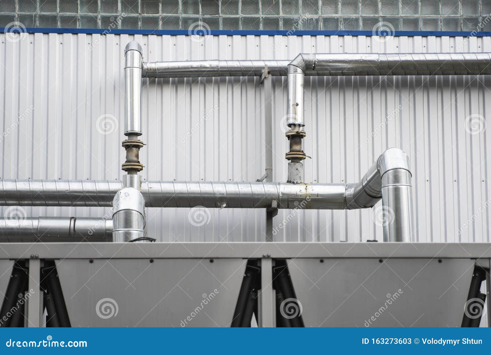 Air Vent Ducts of Air Conditioning and Ventilation System on the Wall ...