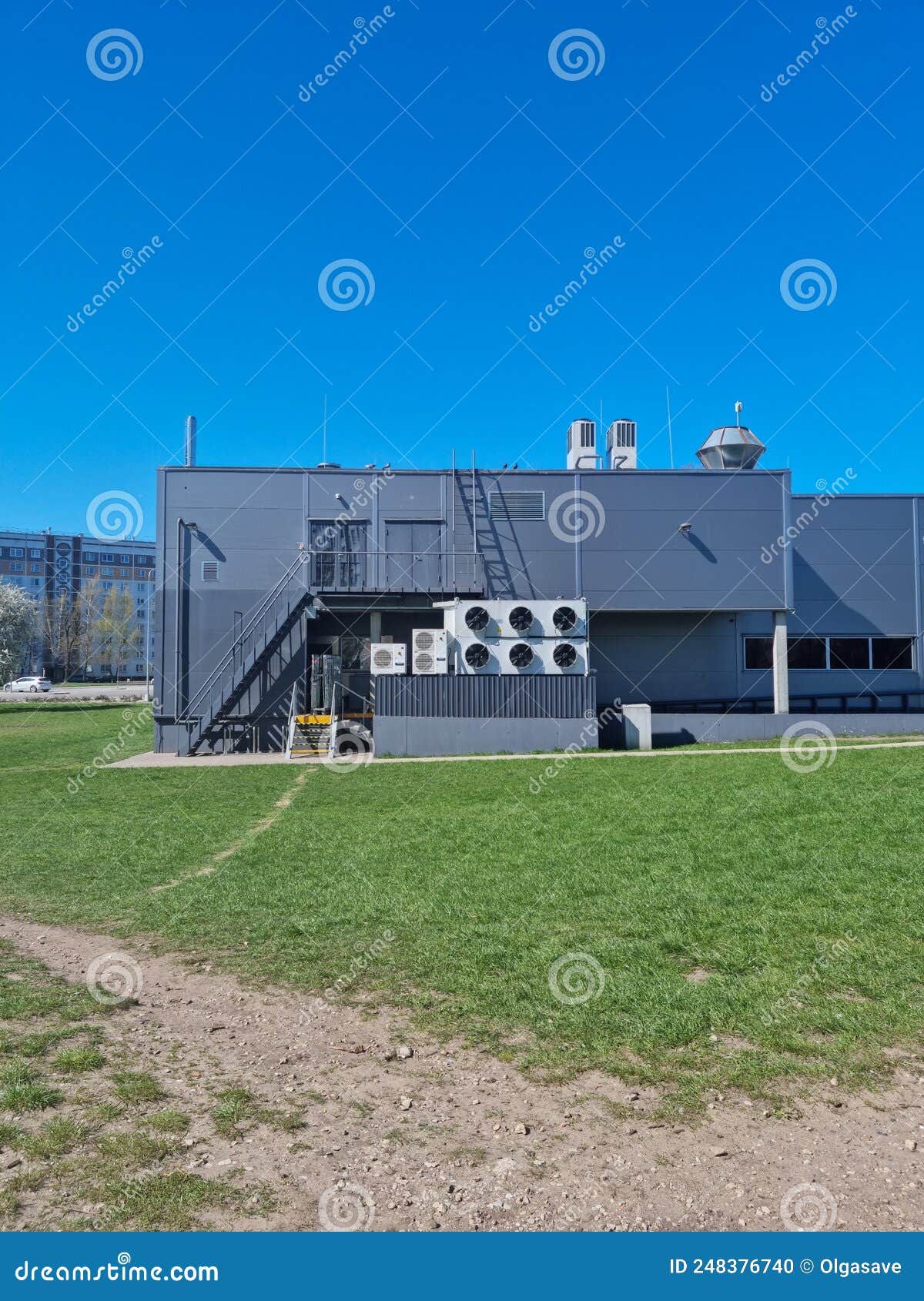Air Ventilation and Cooling Systems at the Facade of a Grocery Store ...
