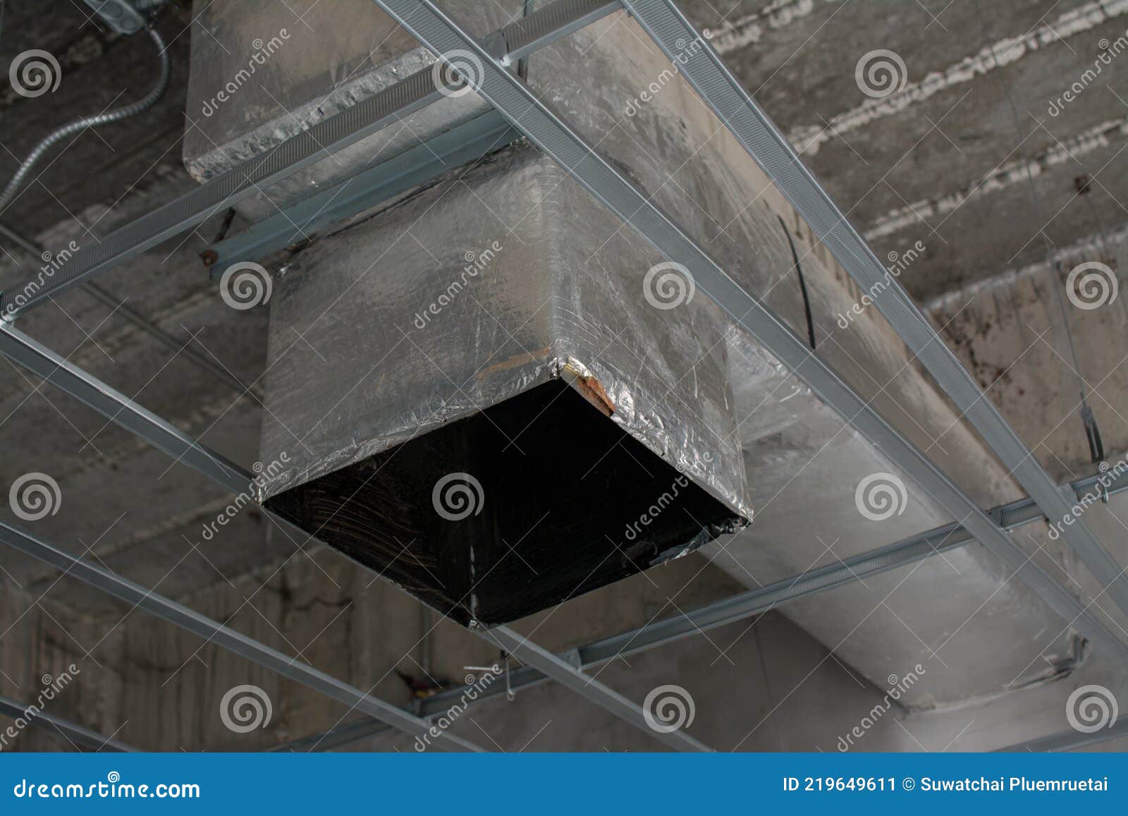 Ventilation Air Duct. Ventilation Pipes. Ventilation System. Overhead ...