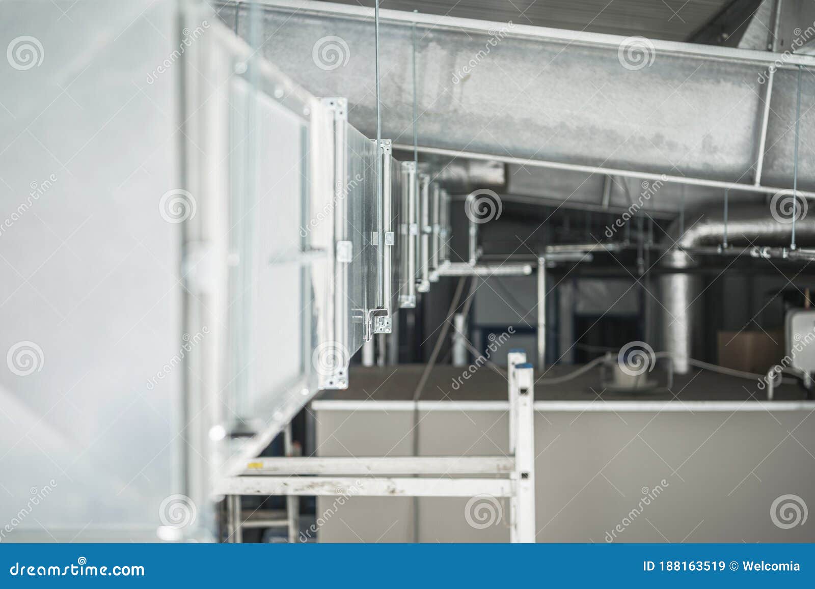 Air Ventilation Heating and Cooling Ceiling Mount Shaft Stock Image ...