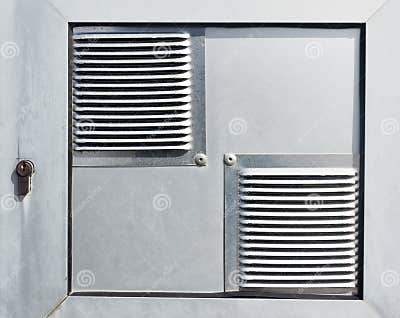 Air Vents with Lock in Electric Panel Stock Image - Image of ventilator ...