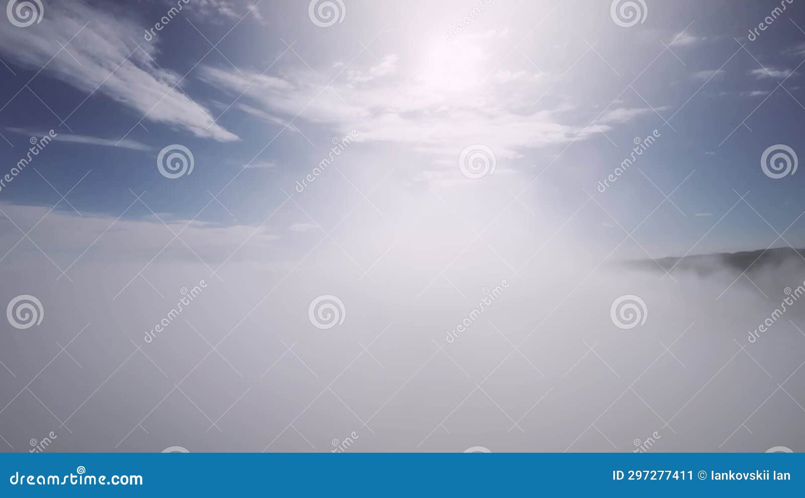 Air View. Flying Low Above the Clouds on an Unmanned Fpv Glider. Cloud ...