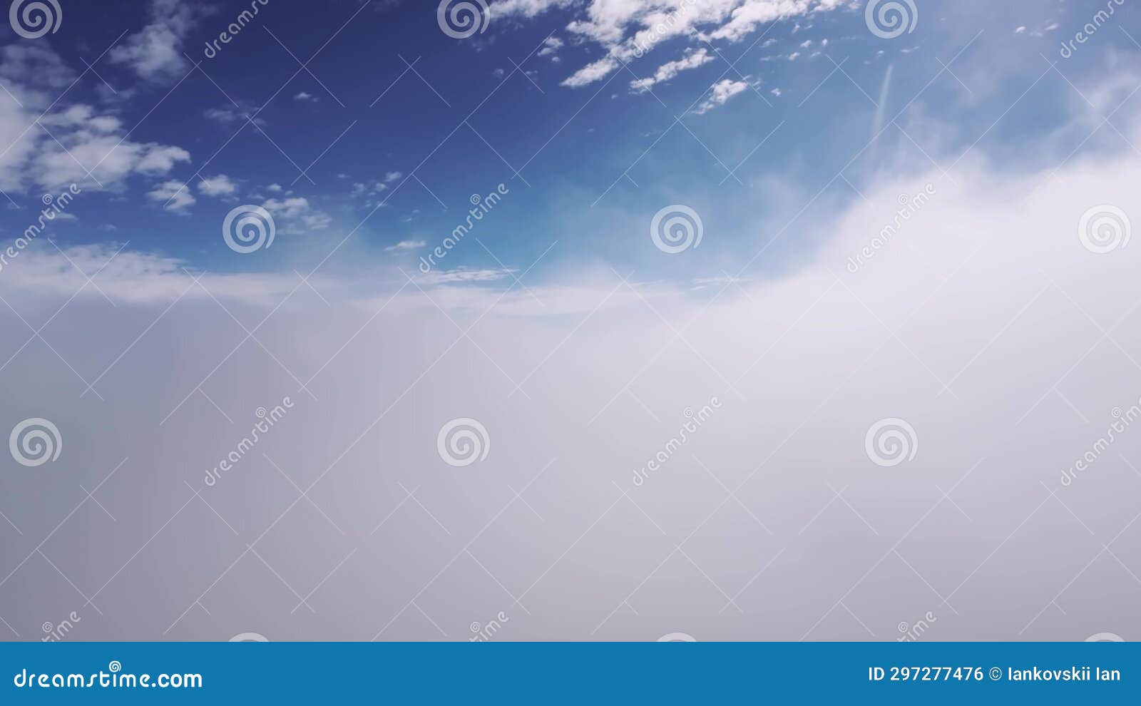 Air View. Flying Low Above the Clouds on an Unmanned Fpv Glider. Cloud ...