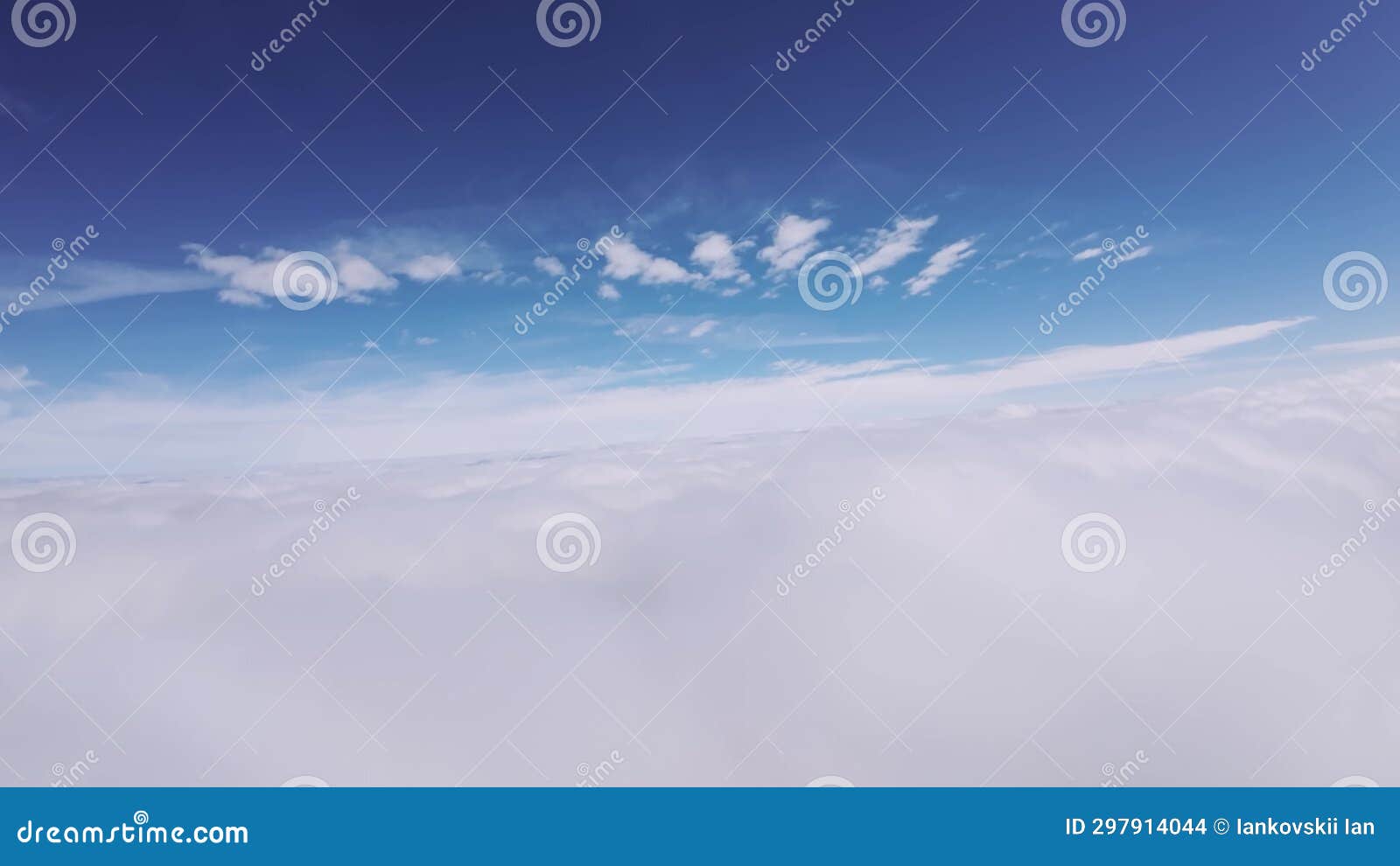 Air View. Flying Low Above the Clouds on an Unmanned Fpv Glider. Cloud ...