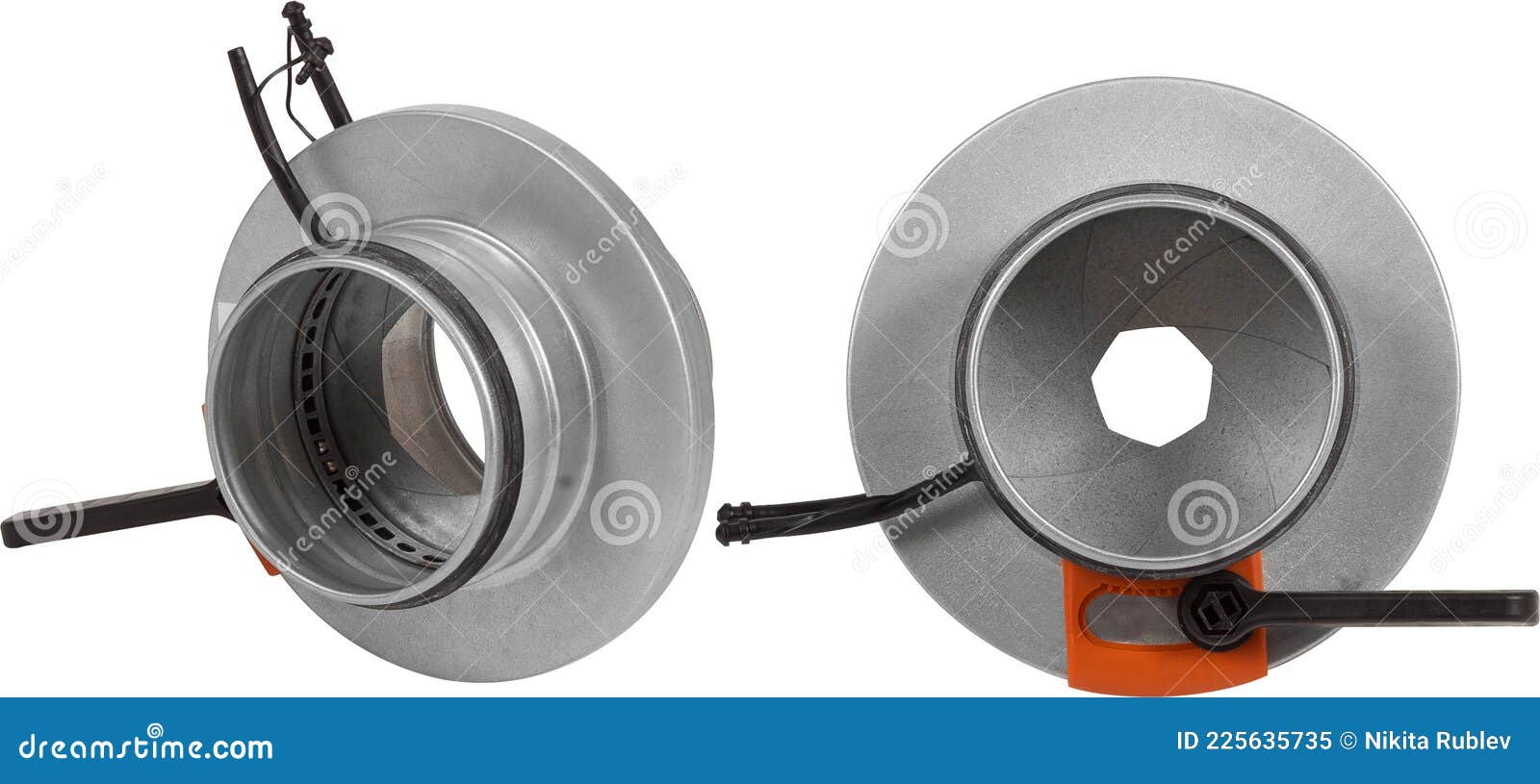 Air Volume Damper Isolated on White Background Stock Image - Image of ...