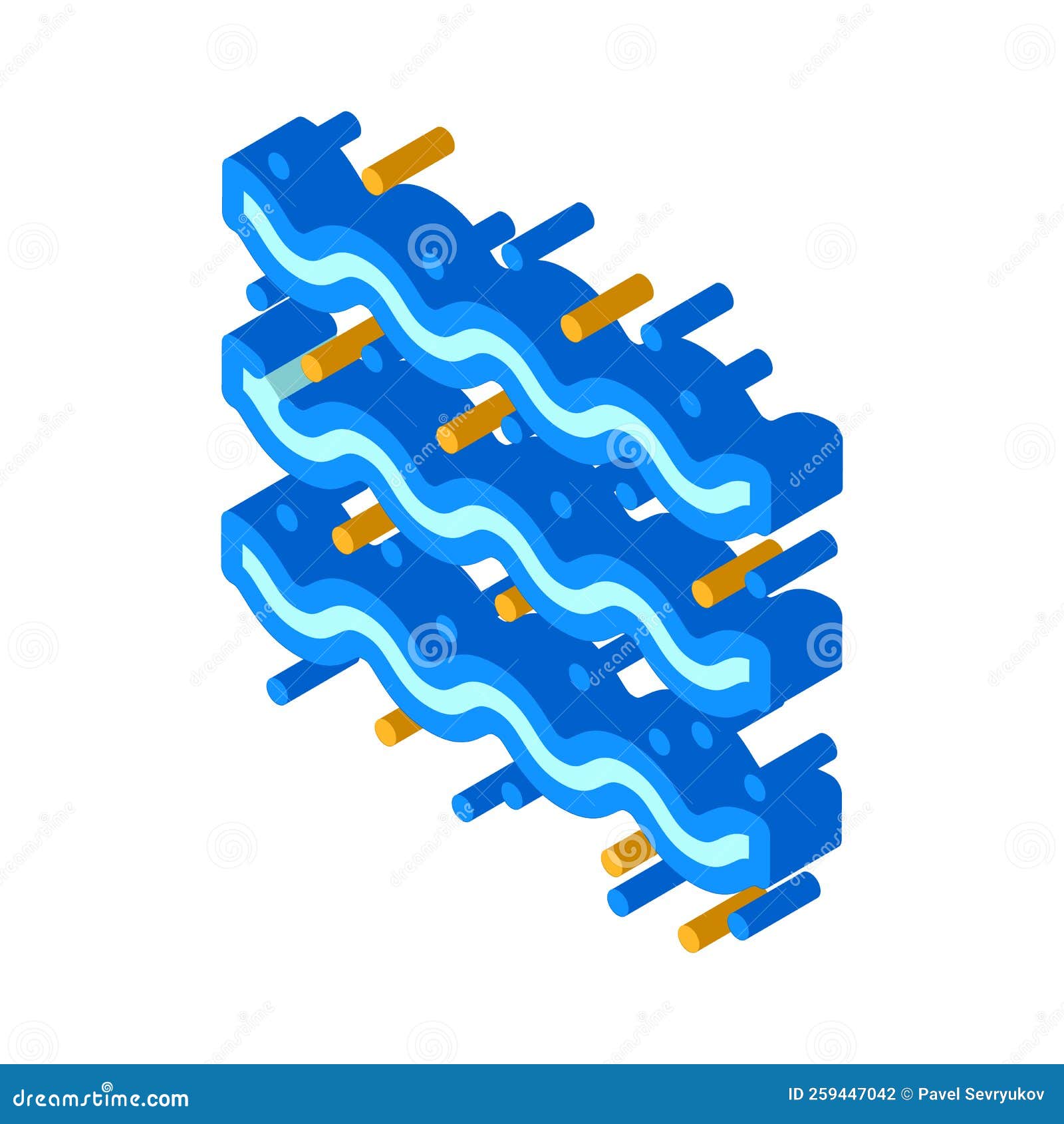 Air Wave Isometric Icon Vector Illustration Stock Illustration ...