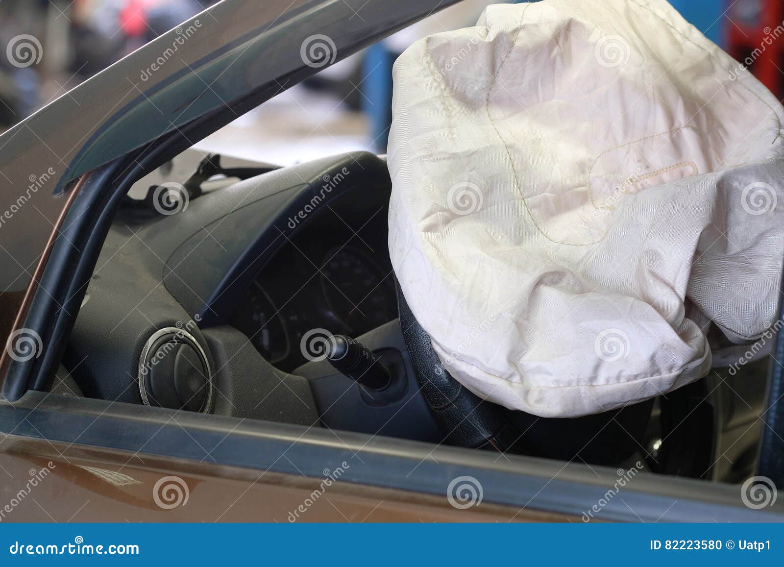 Airbag exploded stock photo. Image of auto, safety, repair - 82223580
