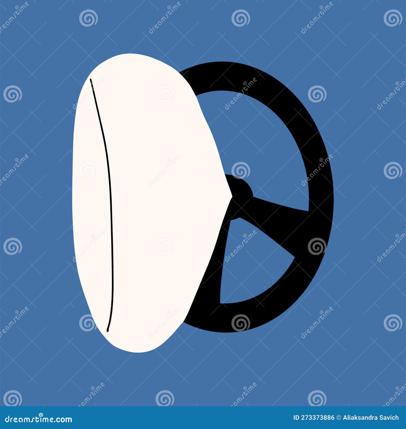 Airbag Icon. Vector Hand Drawn Illustration Stock Vector - Illustration ...