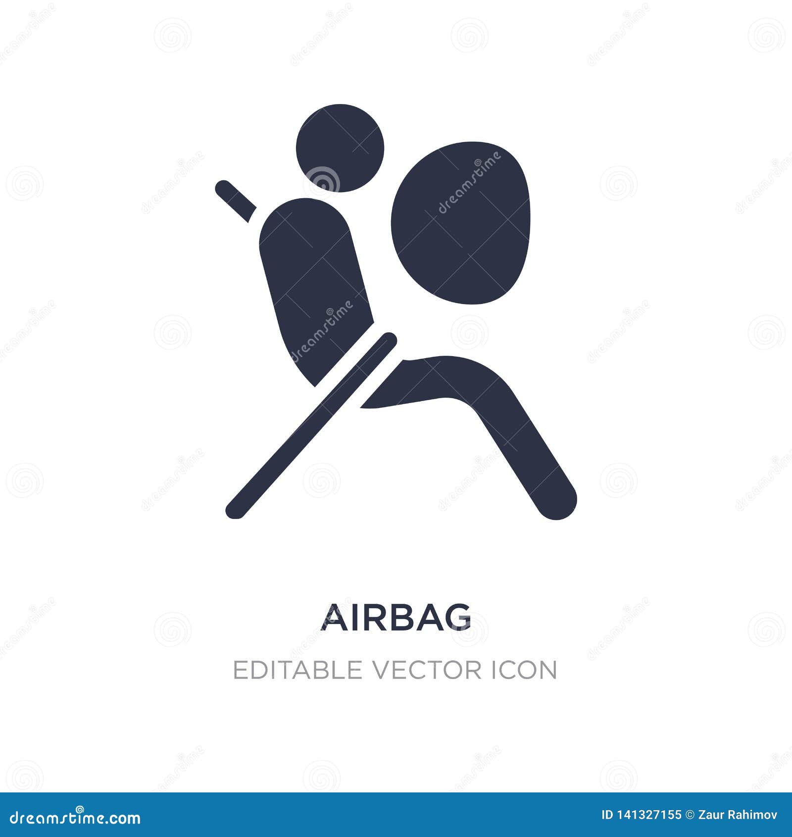 Airbag Icon In Different Style Vector Illustration. Two Colored And ...