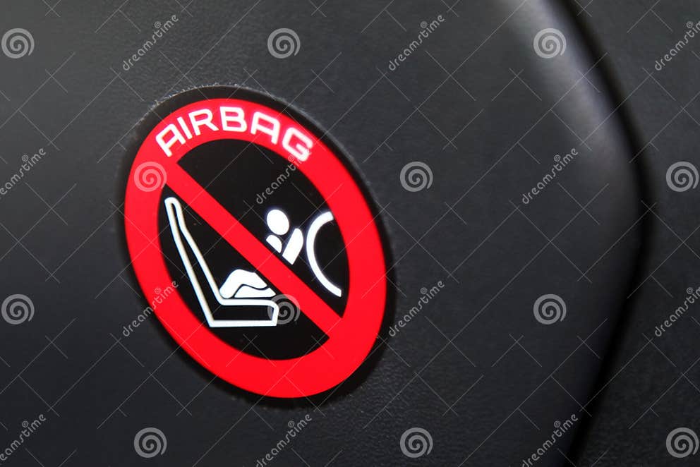 Airbag sticker stock image. Image of information, round - 54791113