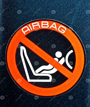 Airbag warning sign stock photo. Image of elements, dashboard - 23915504